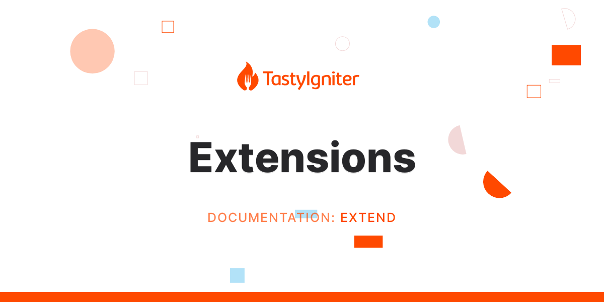Extensions - TastyIgniter Documentation