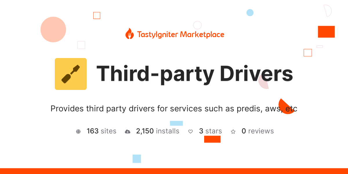 Third-party Drivers - Extensions - TastyIgniter Marketplace