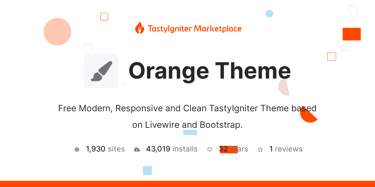 Orange Theme - Themes - TastyIgniter Marketplace