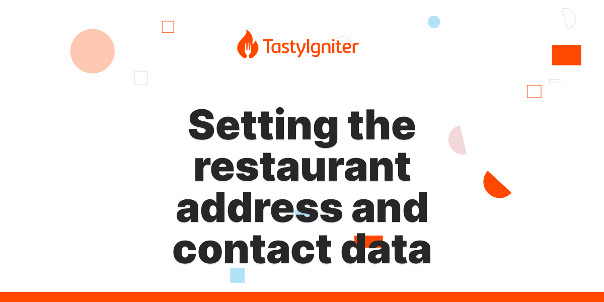 Setting the restaurant address and contact data - Help Center ...